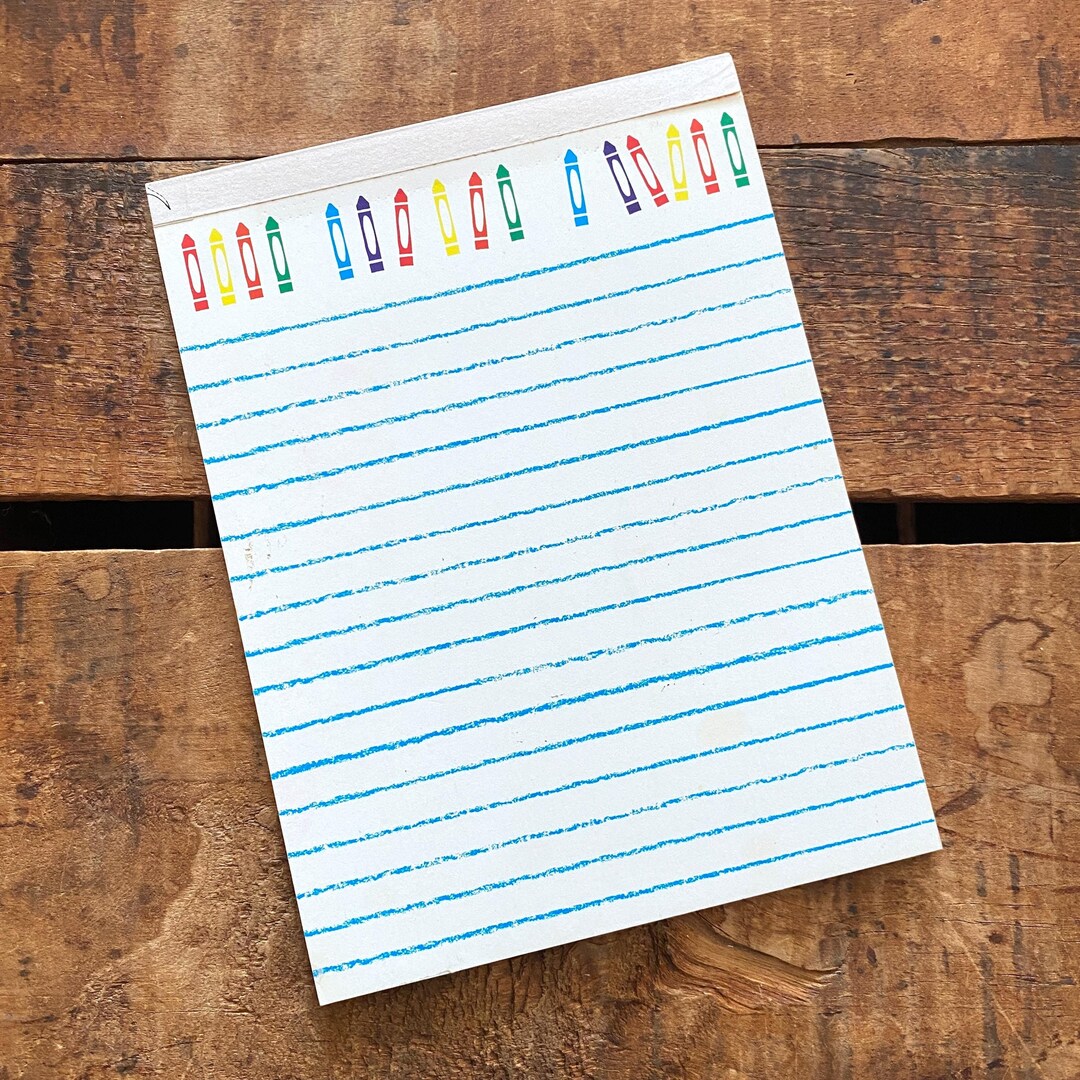Vintage Unused Crayons Notepad Paper Ephemera, Junk Journal, Old Office ...