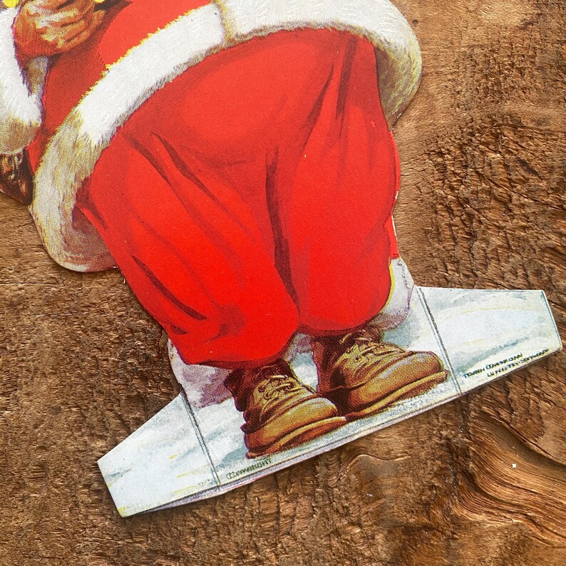 Vintage 50s Christmas Club Santa Die Cut - NOS Xmas Decor, Paper ...
