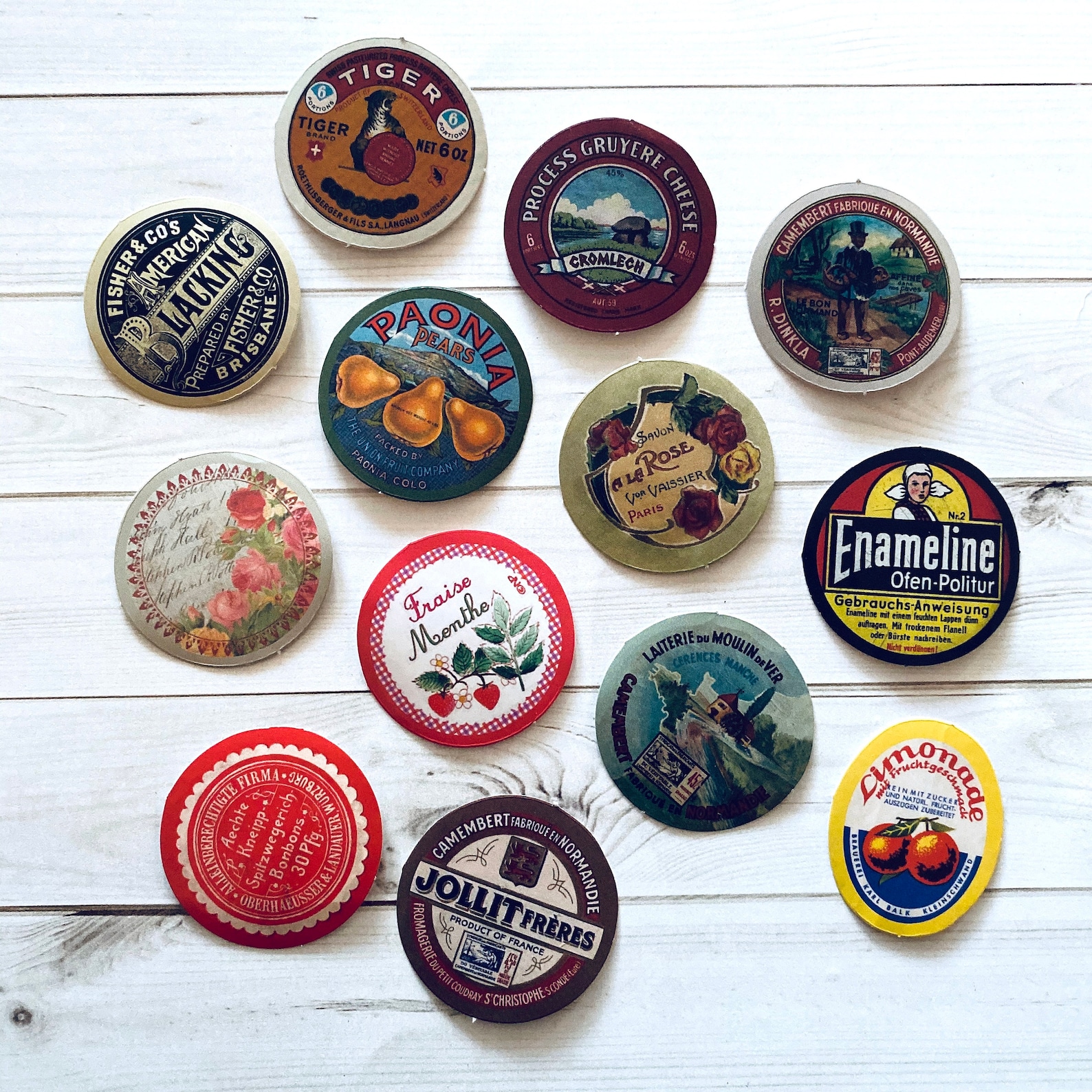 Food Stickers Set of 39 Food Labels Junk Journal Paper | Etsy