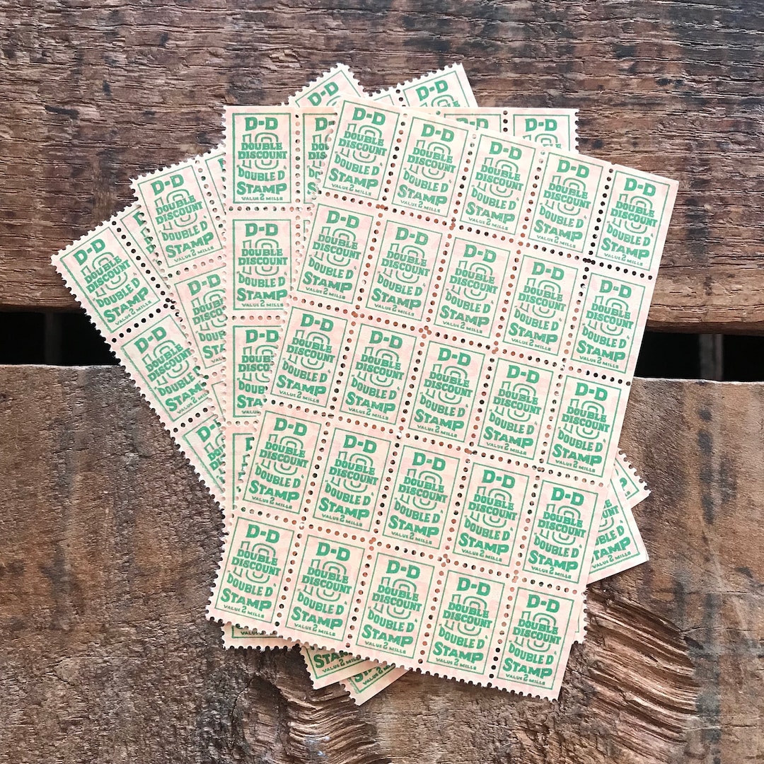 Vintage Trading Stamps - 4 Sheets, 100 Stamps - Vintage Saving Stamps ...