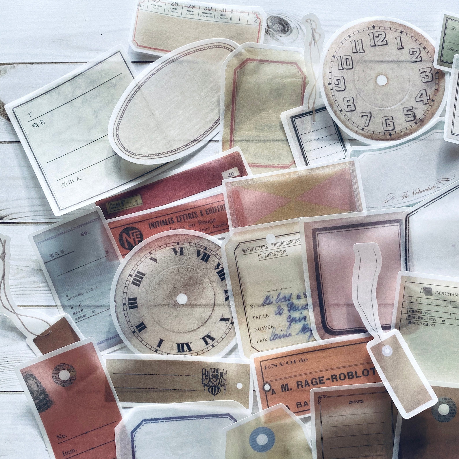 Label and Tag Stickers - Set of 40 - Label Ephemera, Junk Journal Paper ...