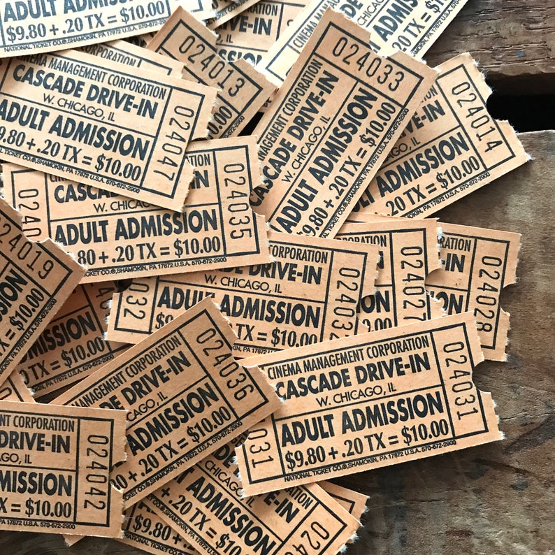 Vintage Tickets 20 Tickets Vintage Movie Tickets Vintage | Etsy