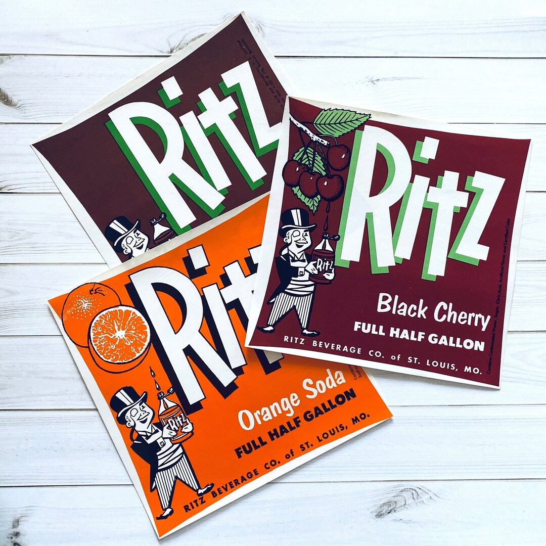 Vintage Soda Labels - Set of 3 - Vintage Labels, NOS Labels, Junk ...