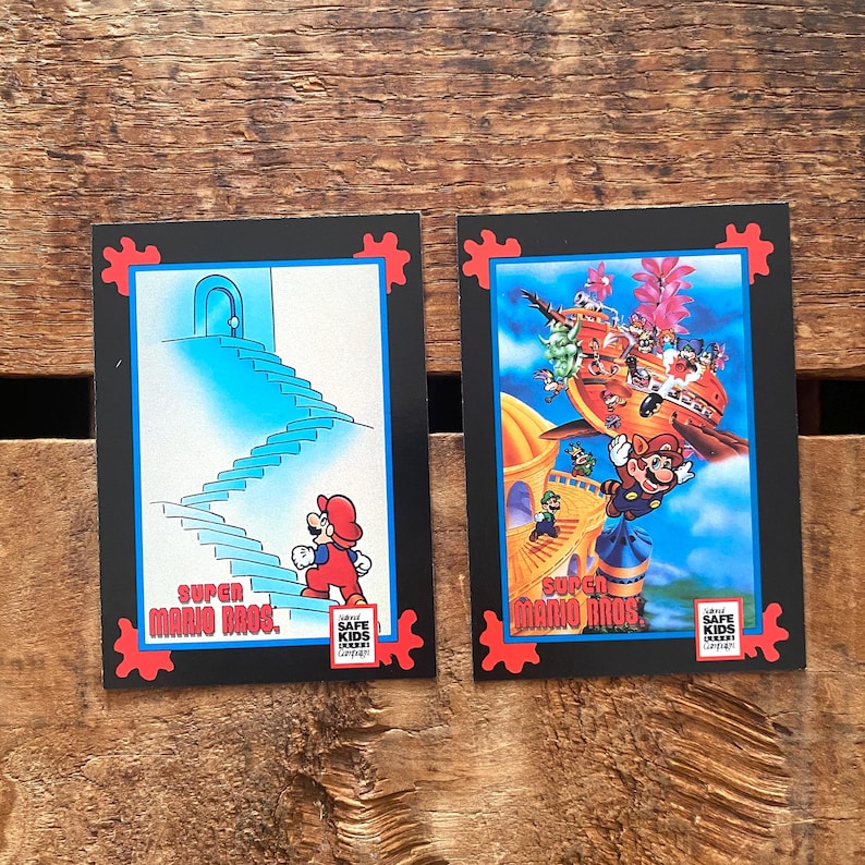 Vintage Nintendo Super Mario Trading Cards - Set of 6 - Junk Journal ...