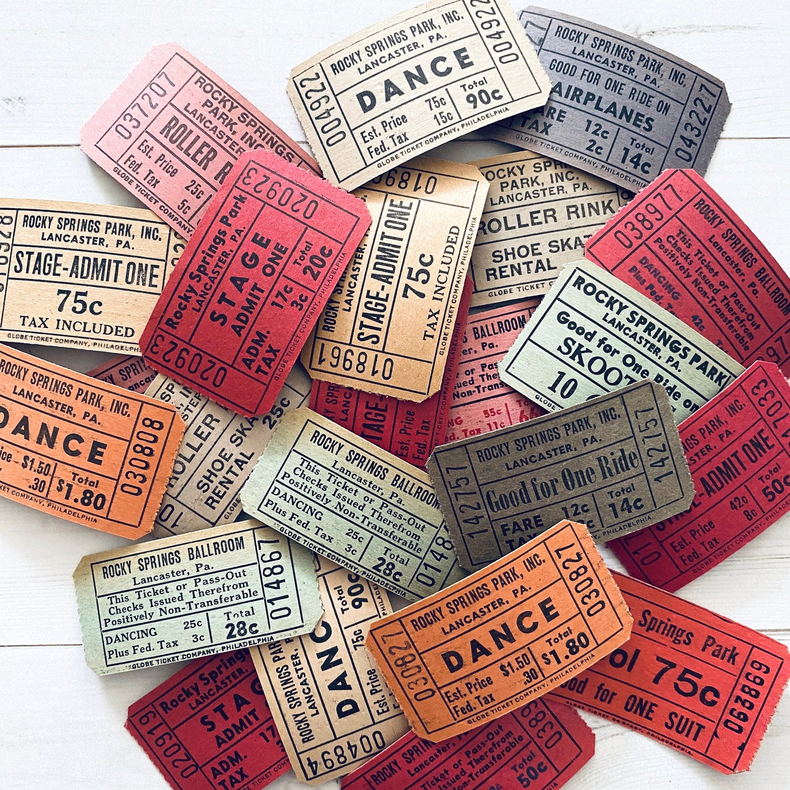 Vintage Tickets - 23 Tickets - Vintage Stage Tickets, Dance Theater ...