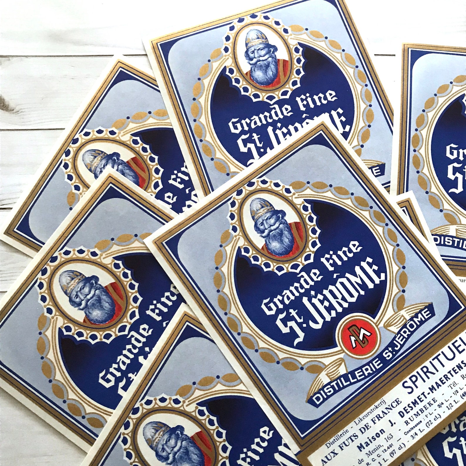 Vintage French Labels Set of 5 Vintage Labels NOS Labels - Etsy