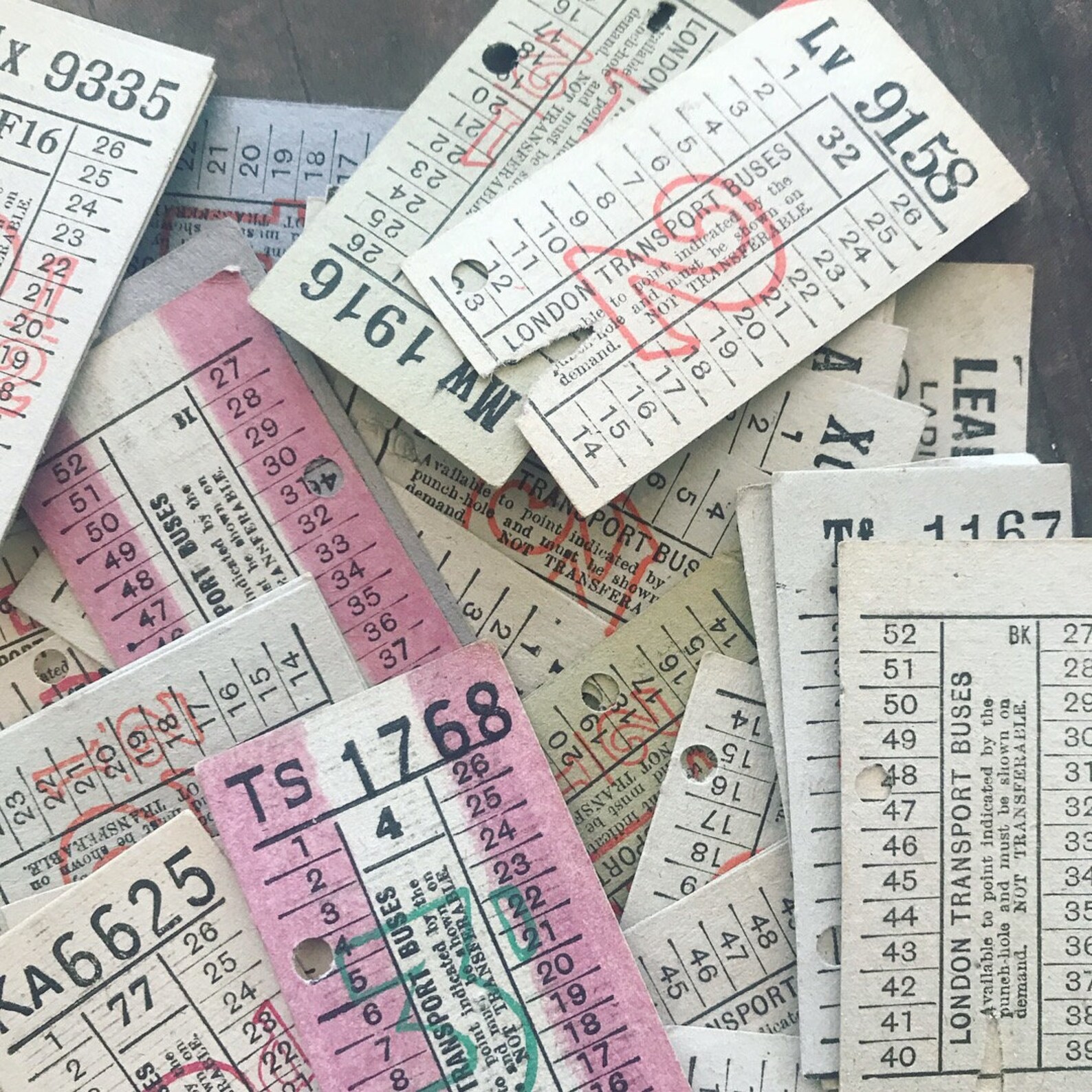 Vintage Bus Tickets Set of 20 Vintage Tickets Vintage | Etsy