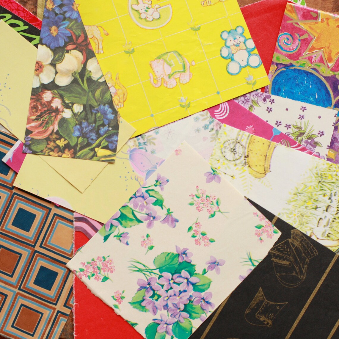 Vintage Gift Wrap Paper Pack - 50 Pieces - Collage, Vintage Paper ...