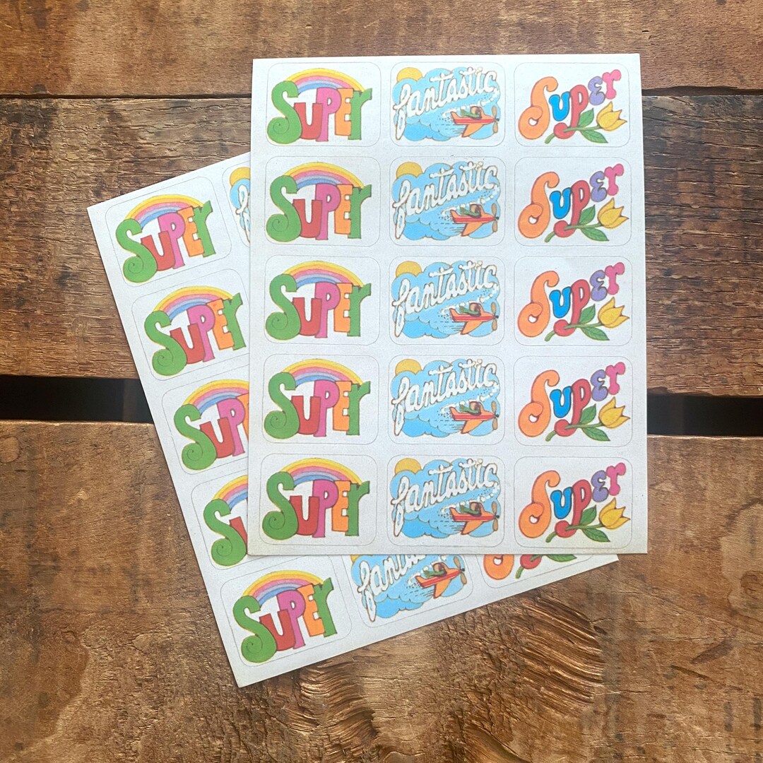 Vintage Unused Grading Seals for Teachers Sticker Sheets 2 Sheets Paper ...
