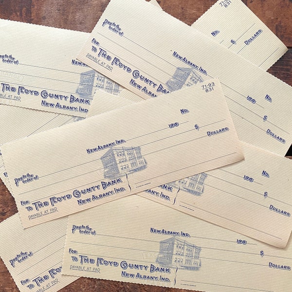 Antique Bank Check - Etsy