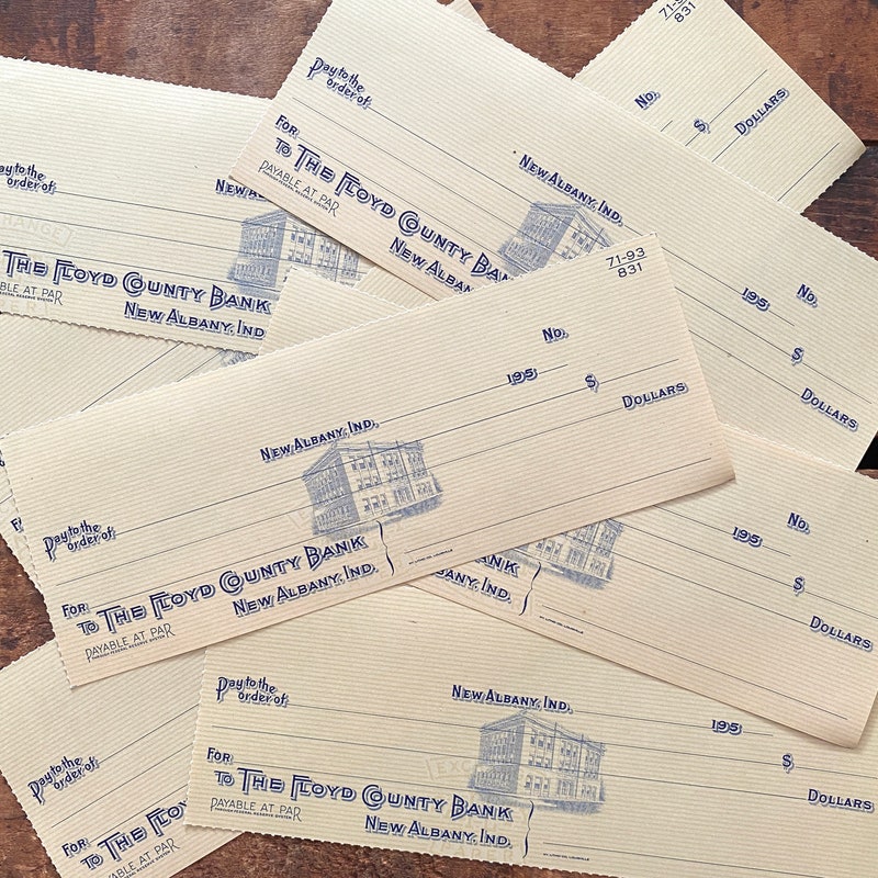 Old Bank Checks - Etsy