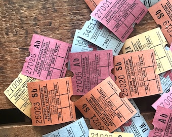 Vintage British Bus Tickets Set of 30 Vintage Tickets, Vintage Paper ...