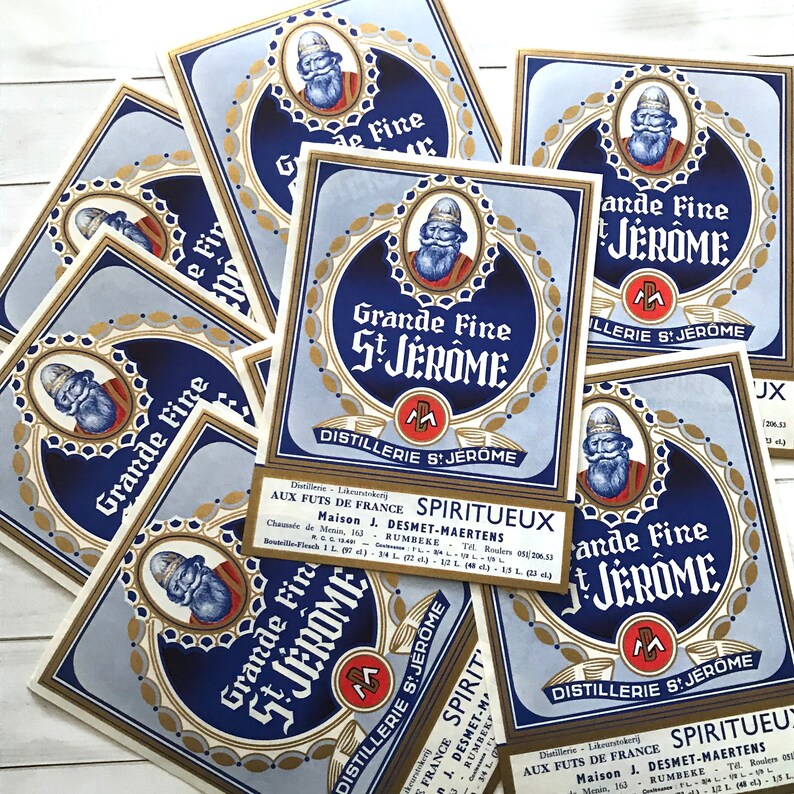 Vintage French Labels Set of 5 Vintage Labels NOS Labels - Etsy