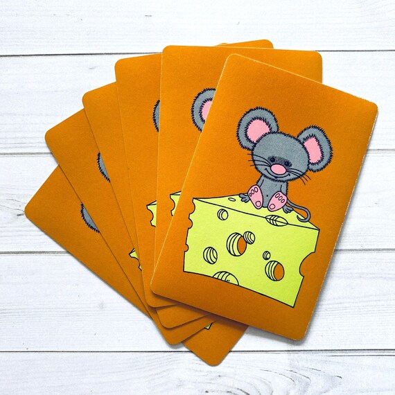Vintage Mouse Playing Cards Set of 6 Vintage Cards - Etsy