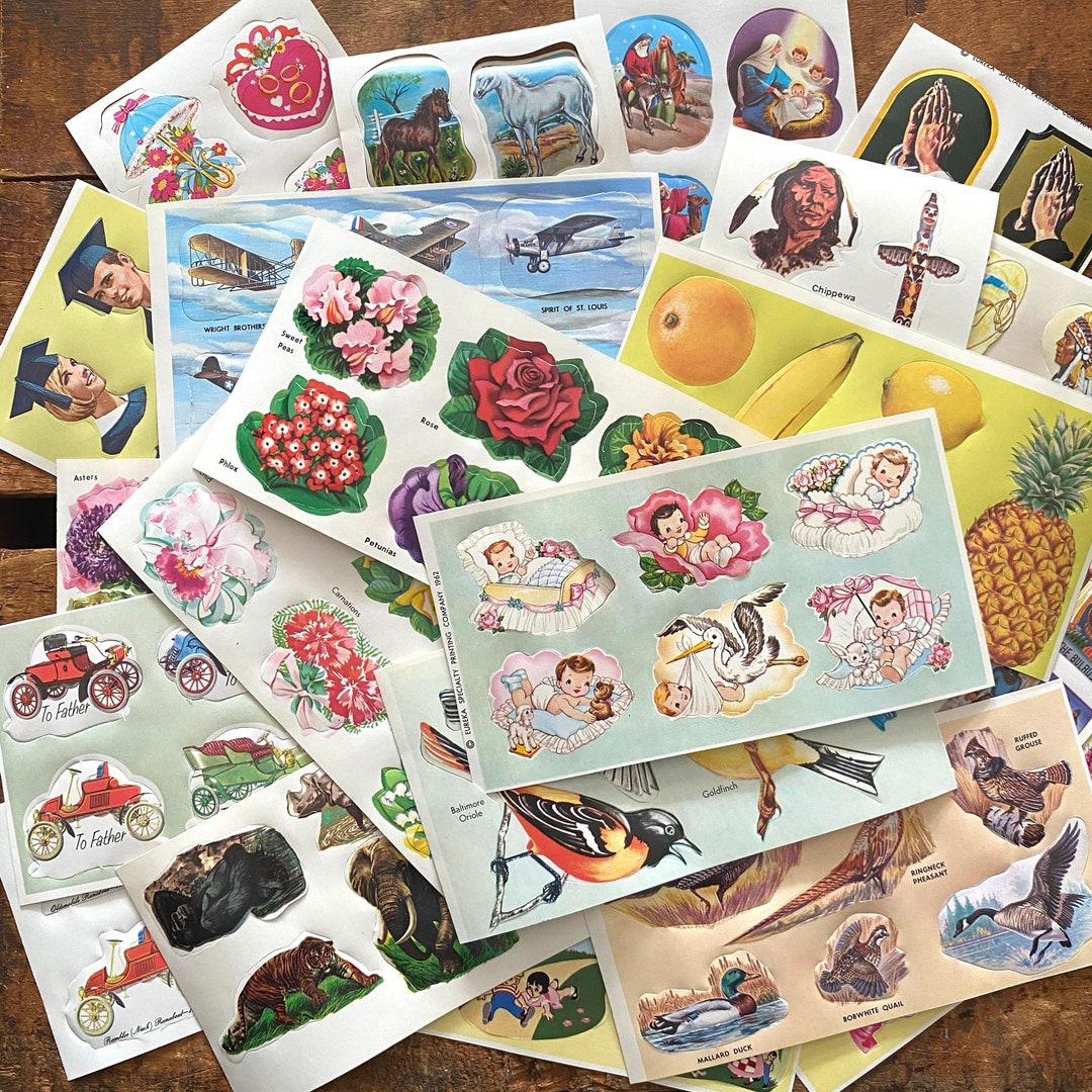 Vintage Unused Eureka Seals Lot - 23 Sheets, 134 Seals - Old Stickers ...