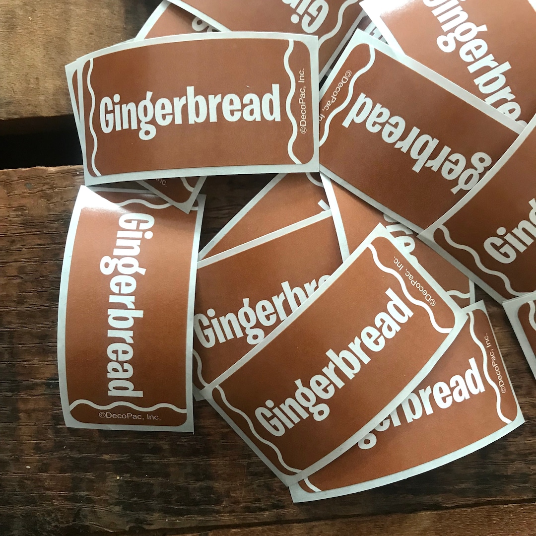 Gingerbread Labels - Set of 25 - Scrapbooking Labels, Bakery Labels ...