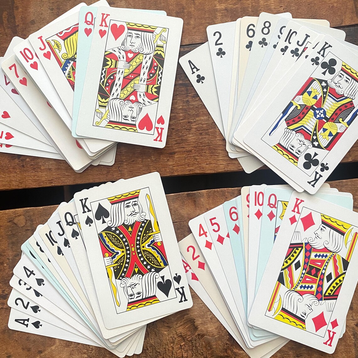 Vintage Playing Cards - Playable Full Deck, Set of 52 - Children Cards ...