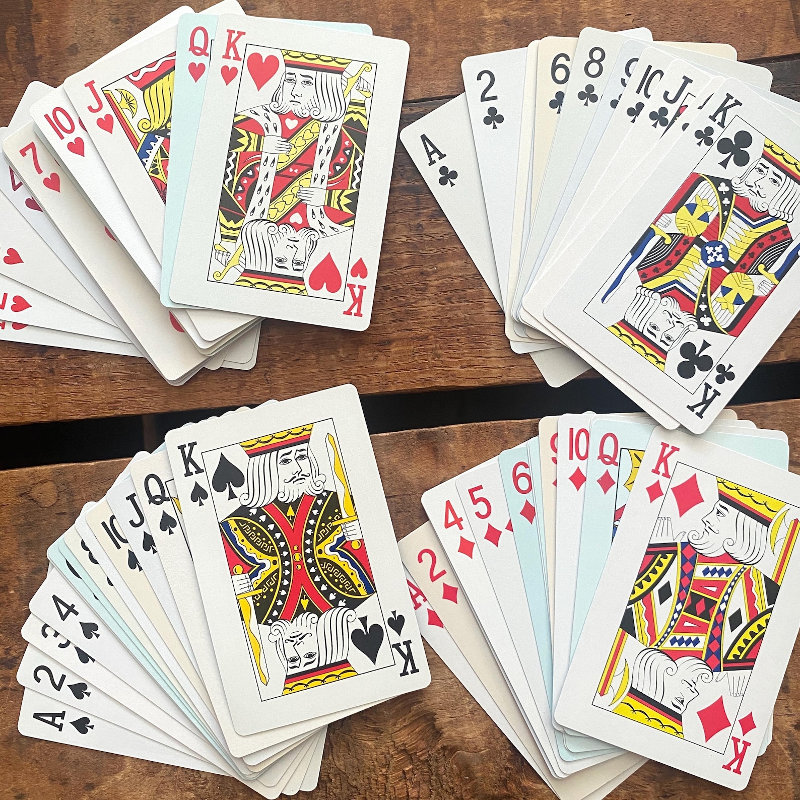 Vintage Playing Cards - Playable Full Deck, Set of 52 - Children Cards ...