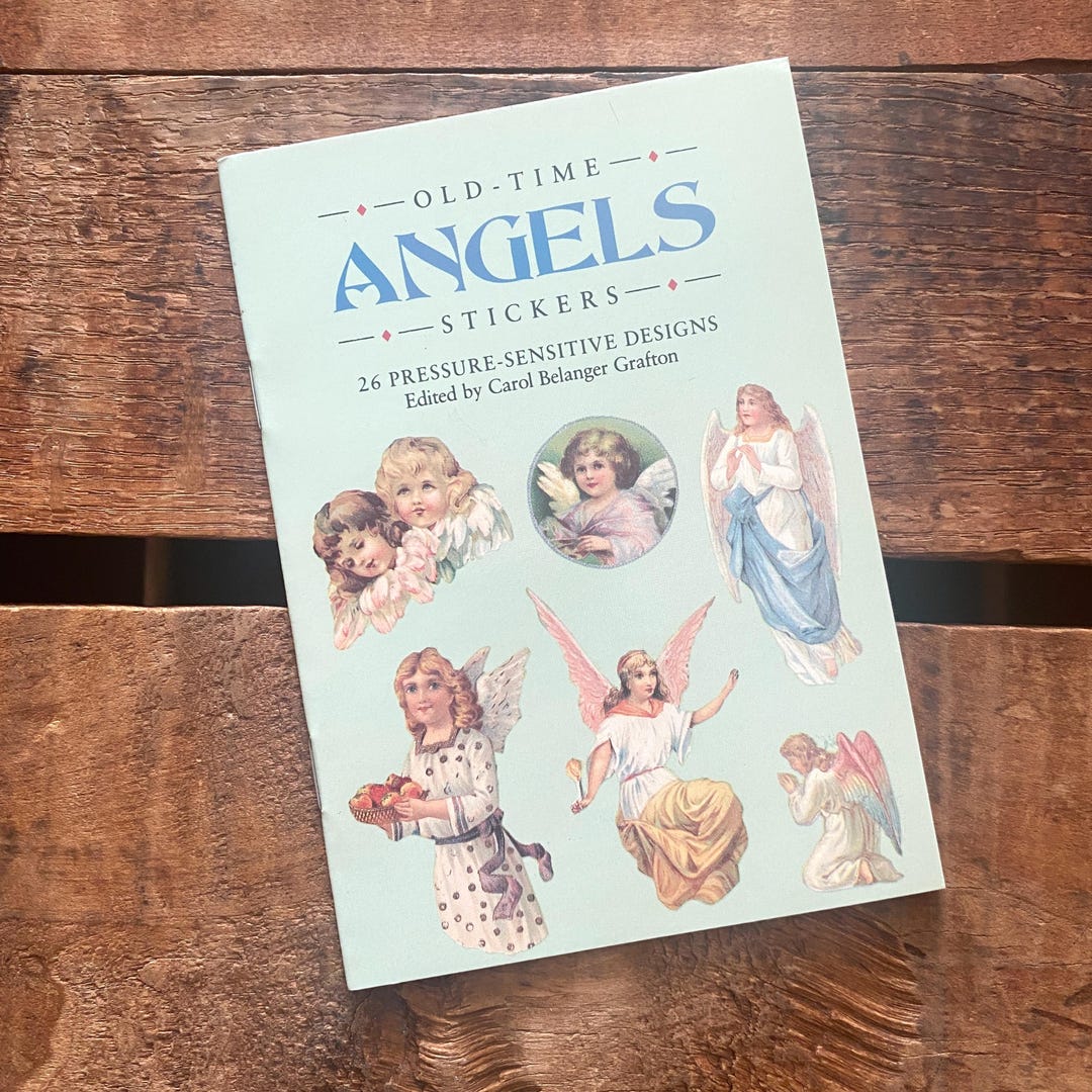 Vintage Unused Old-time Angels Sticker Book - 90s Dover Book Children's ...