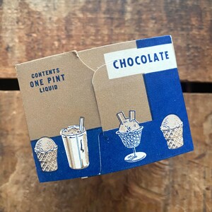 Vintage 1950s Chocolate Ice Cream Box - 1 Box - Novelty Packaging ...