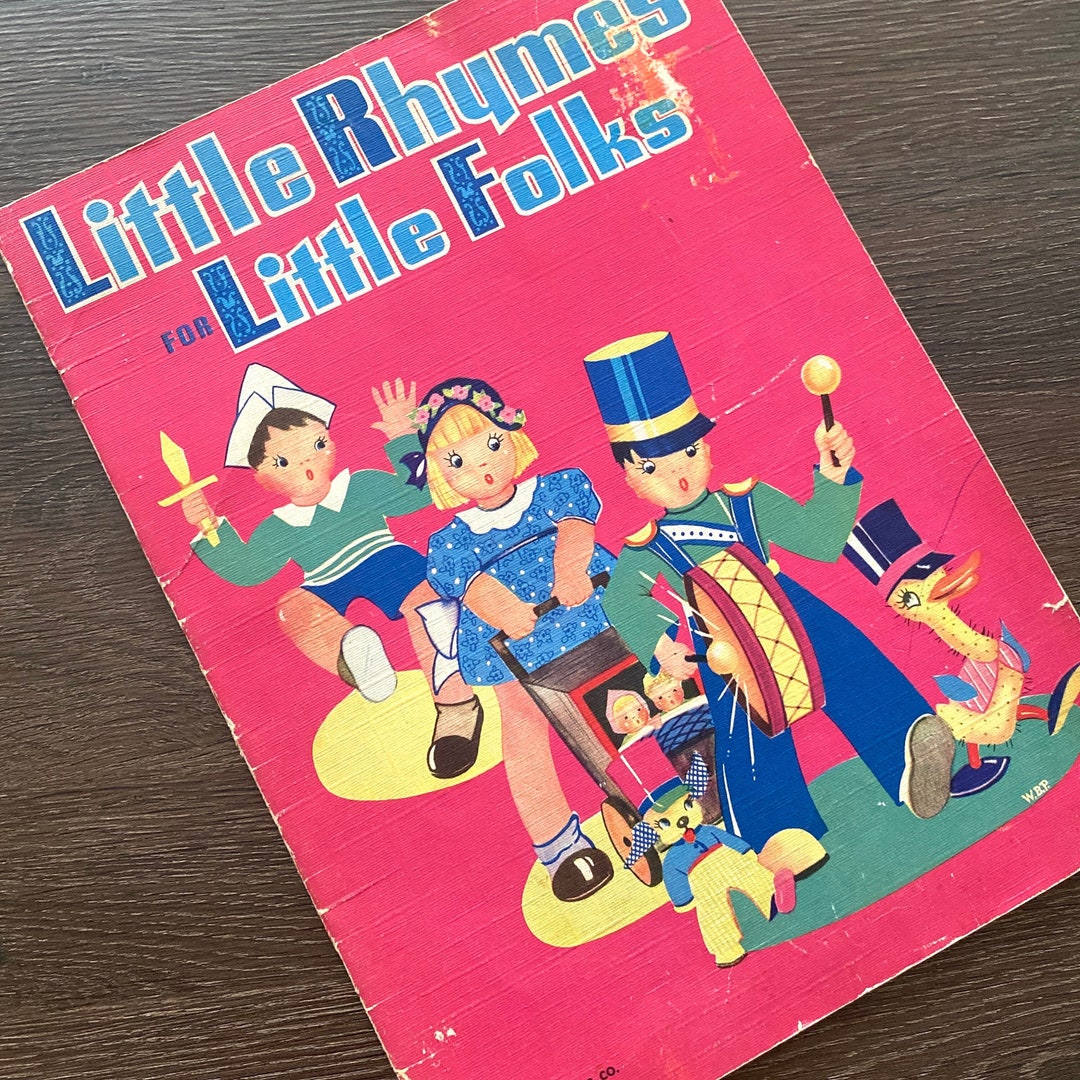 Vintage Little Rhymes for Little Folks Book - Children's Book, 1940 ...