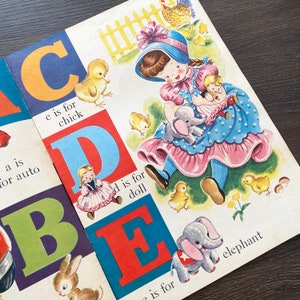 Vintage ABC Alphabet Picture Book Children's Book, 1950s Merrill Book ...