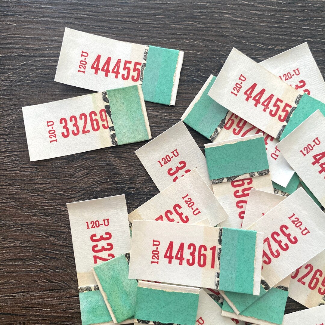 Vintage Bingo Pull Tabs Set of 20 Junk Journal, Vintage Ephemera ...