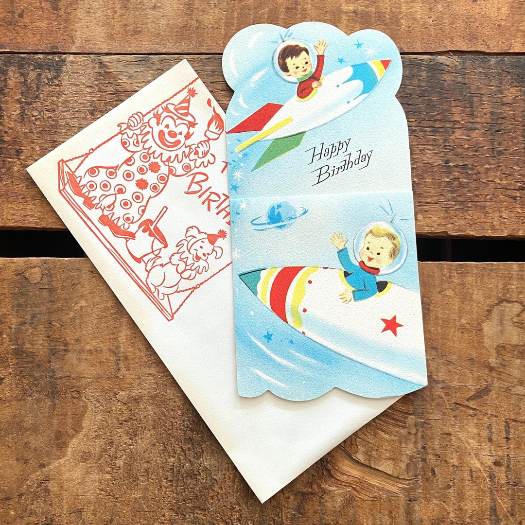 Vintage Birthday Card Unused Old Greeting Card Vintage - Etsy