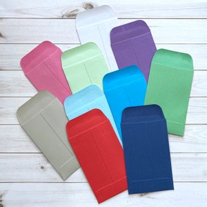 Coin Envelopes - Set of 10 - Colorful Envelopes, Paper Ephemera ...