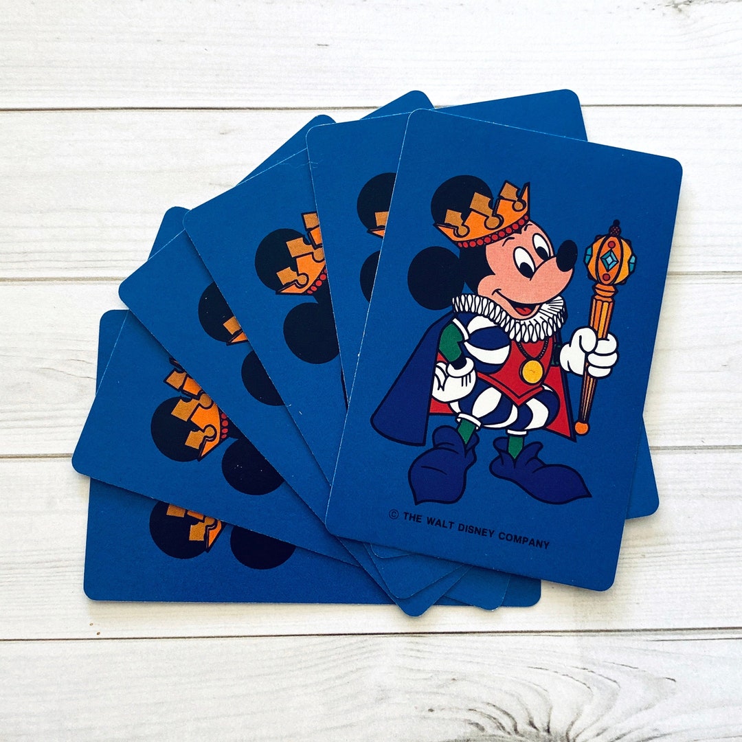 Vintage Disney Playing Cards - Set of 6 - Vintage Cards, Vintage Mickey ...