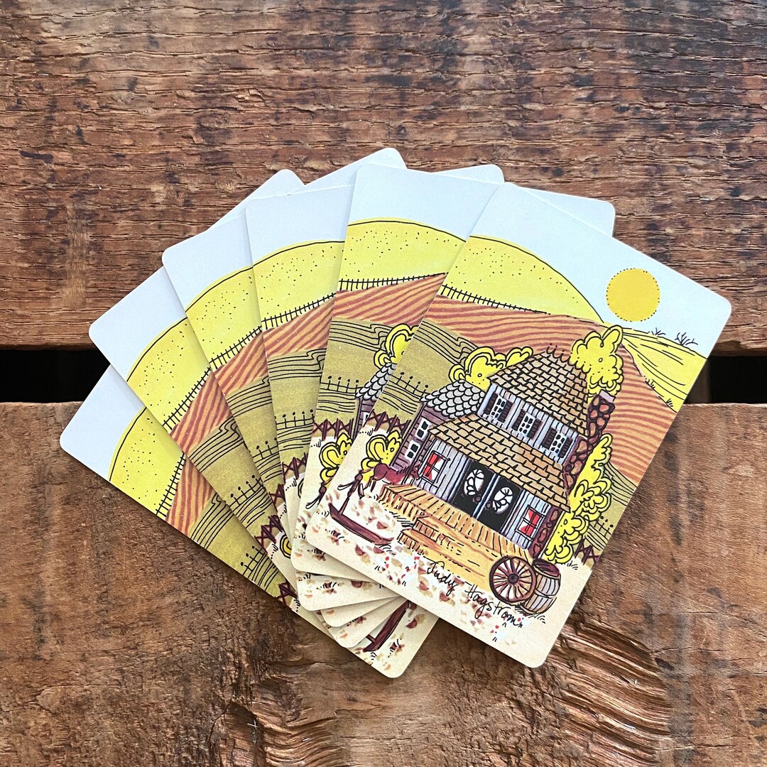 Vintage Playing Cards - Set of 6 - Vintage Cards, Vintage House Cards ...