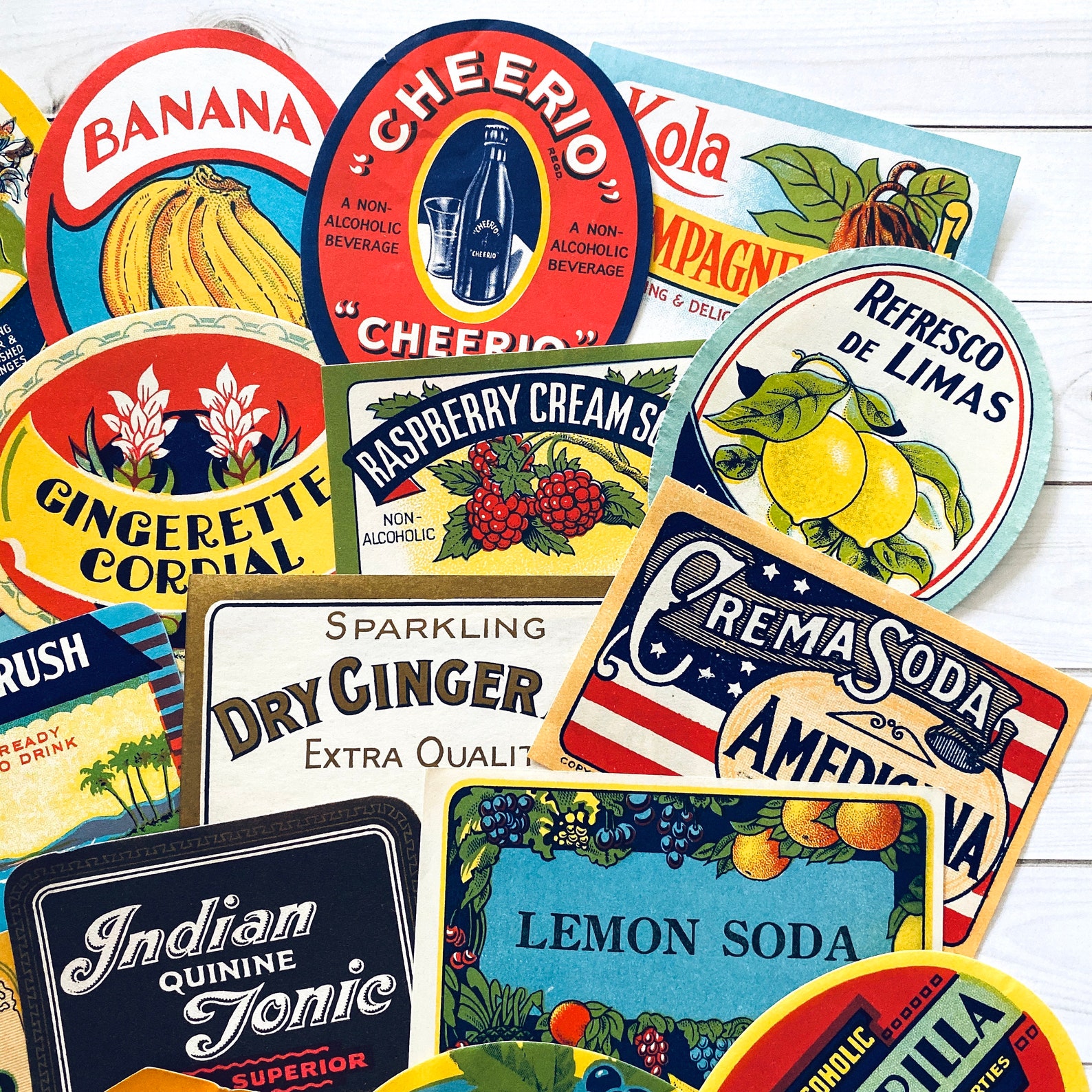 Vintage Labels Lot Set of 17 Vintage Paper Ephemera Paper - Etsy