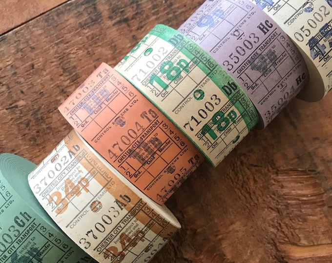 Vintage British Bus Tickets - Set of 30 - Vintage Tickets, Vintage ...