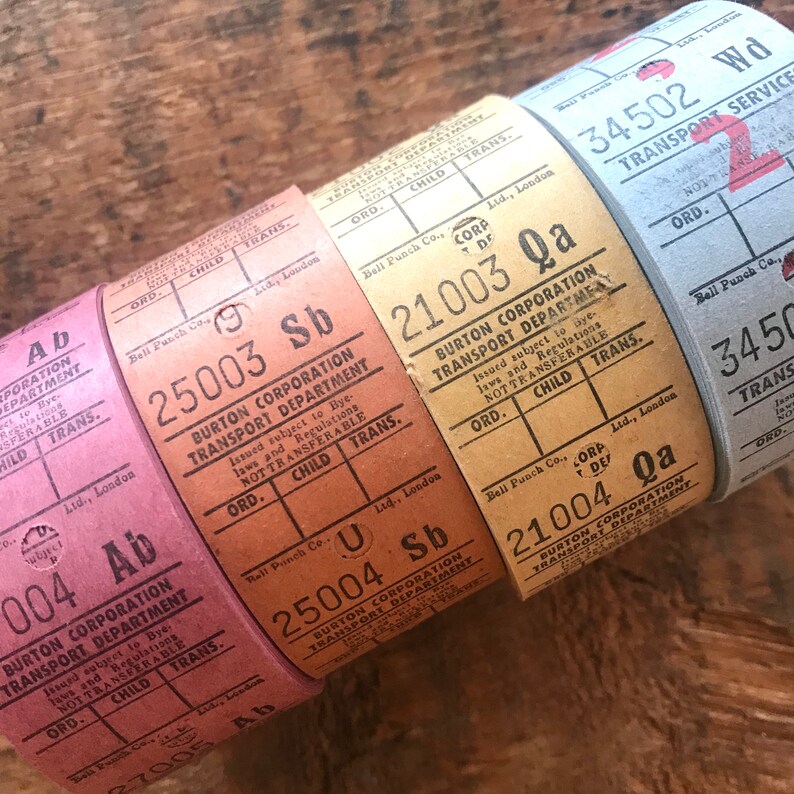 Vintage British Bus Tickets Set of 20 Vintage Tickets | Etsy