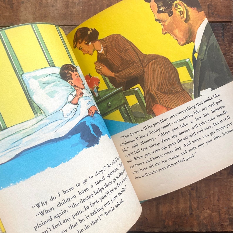 Vintage Visit to the Hospital Book - Children's Book, 1950s Wonder Book ...