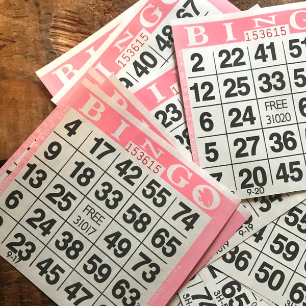 Pink Bingo Cards - Etsy