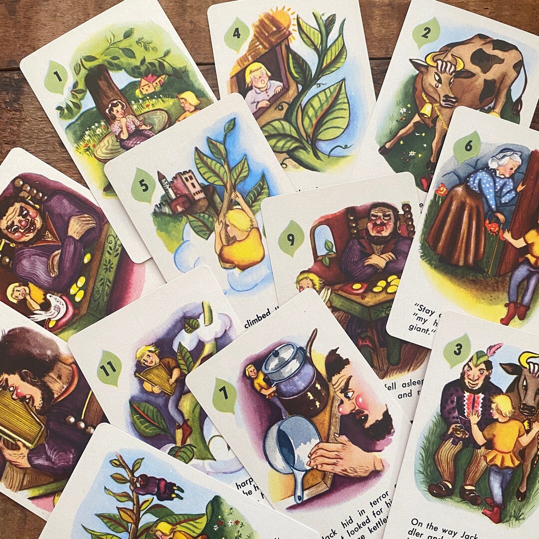 Vintage Jack and the Beanstalk Cards Set of 11 Vintage - Etsy