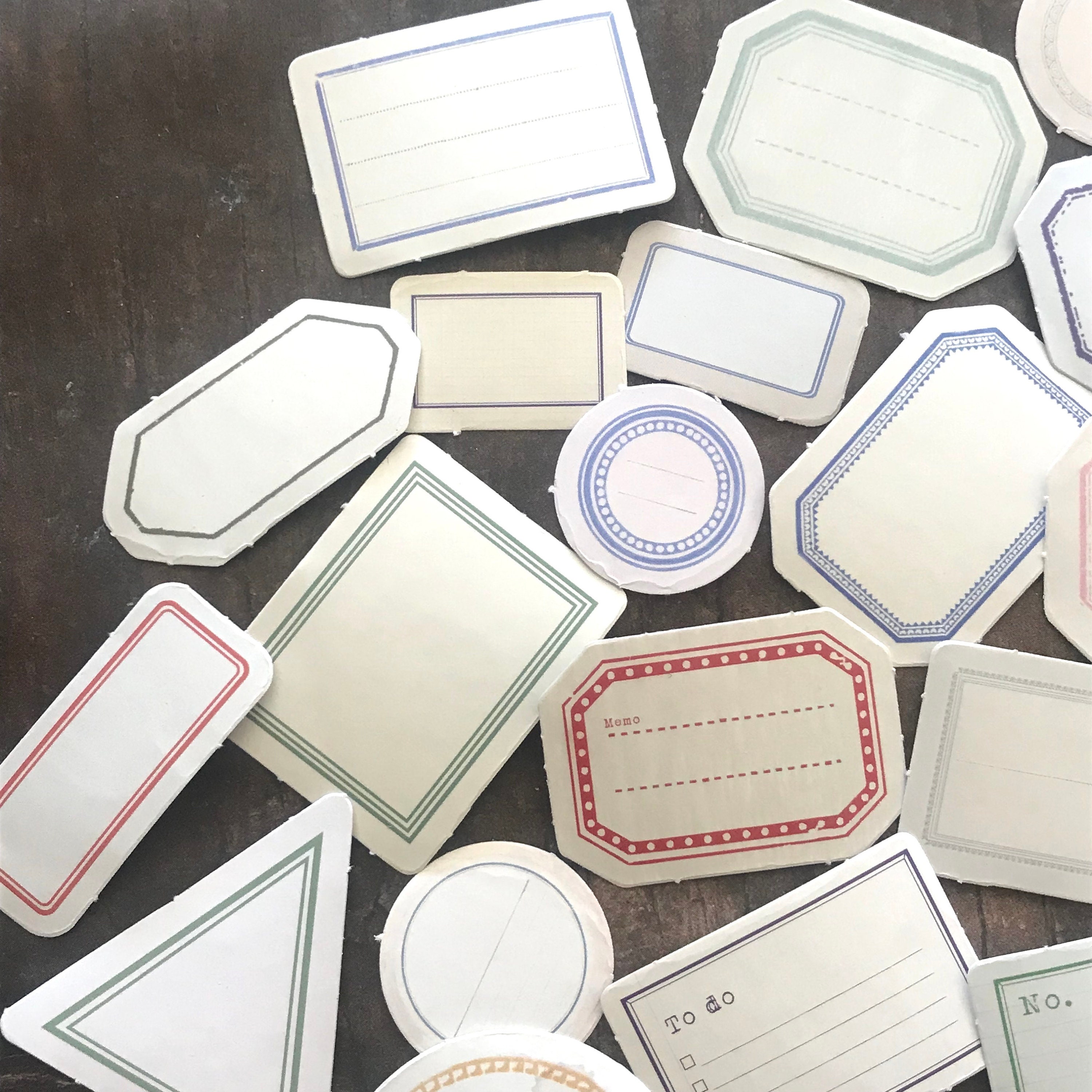 Stickers, Labels & Tags Stickers Vintage Rectangular paper stickers 5 ...
