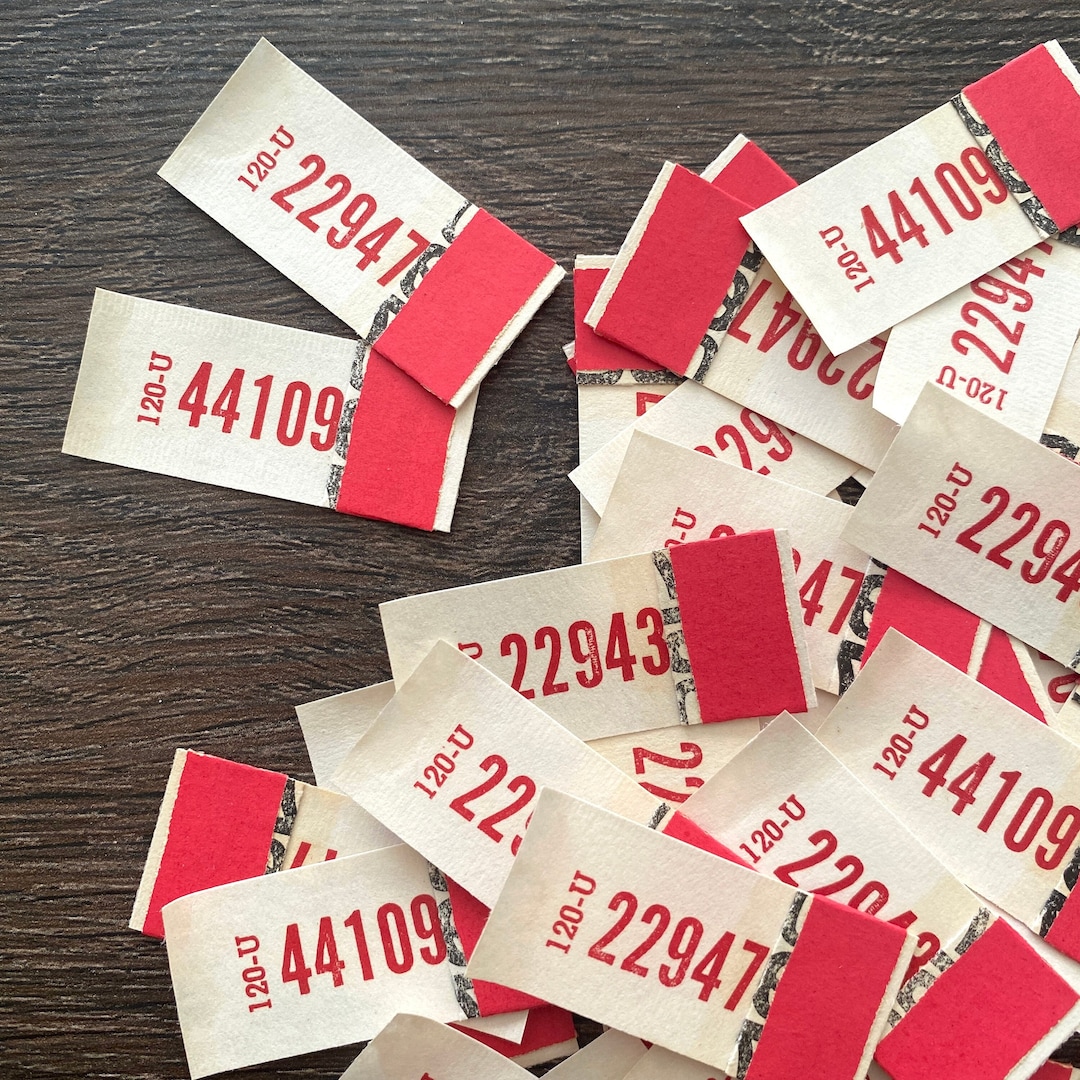 Vintage Bingo Pull Tabs - Set of 20 - Junk Journal, Vintage Ephemera ...