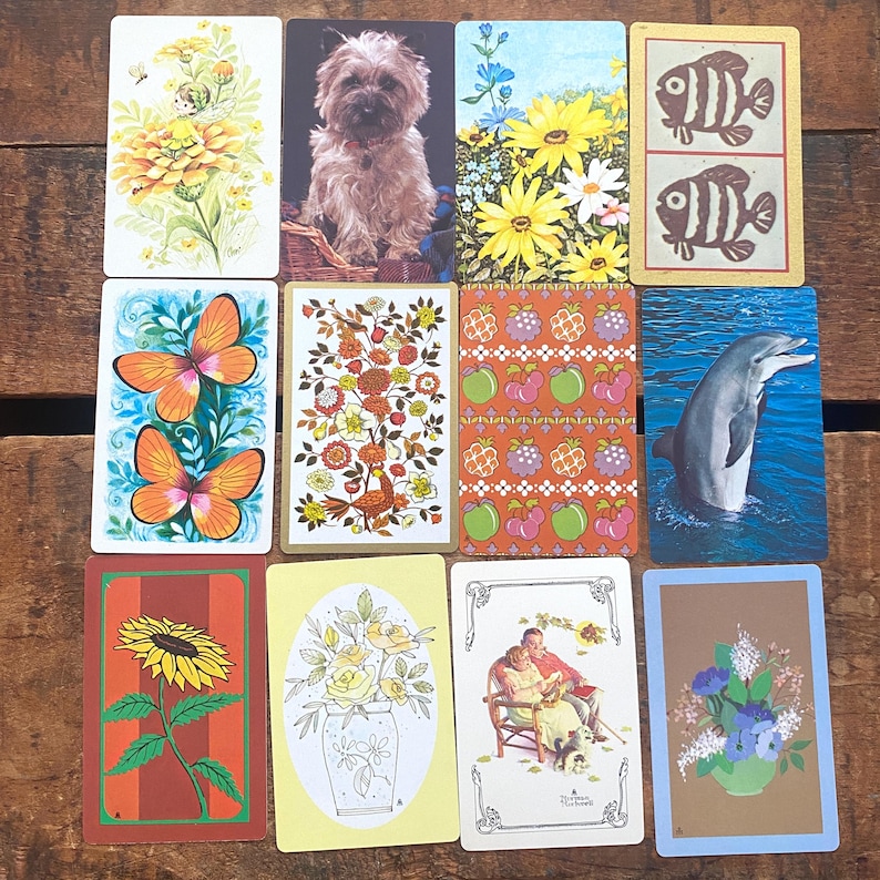 Vintage Playing Cards - Playable Full Deck, Set of 52 - Children Cards ...