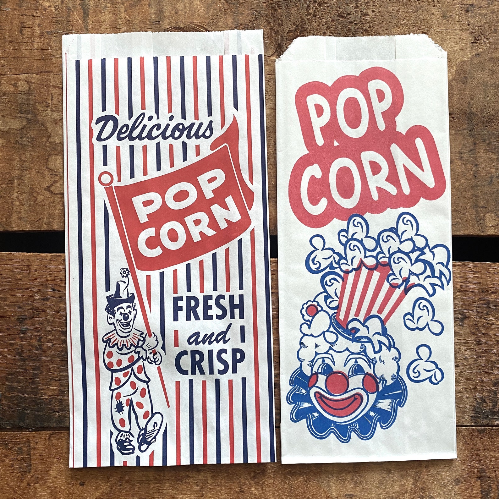 Assorted Paper Bags Set of 8 Paper Bag, Treat Bag, Circus Bags, Peanuts ...