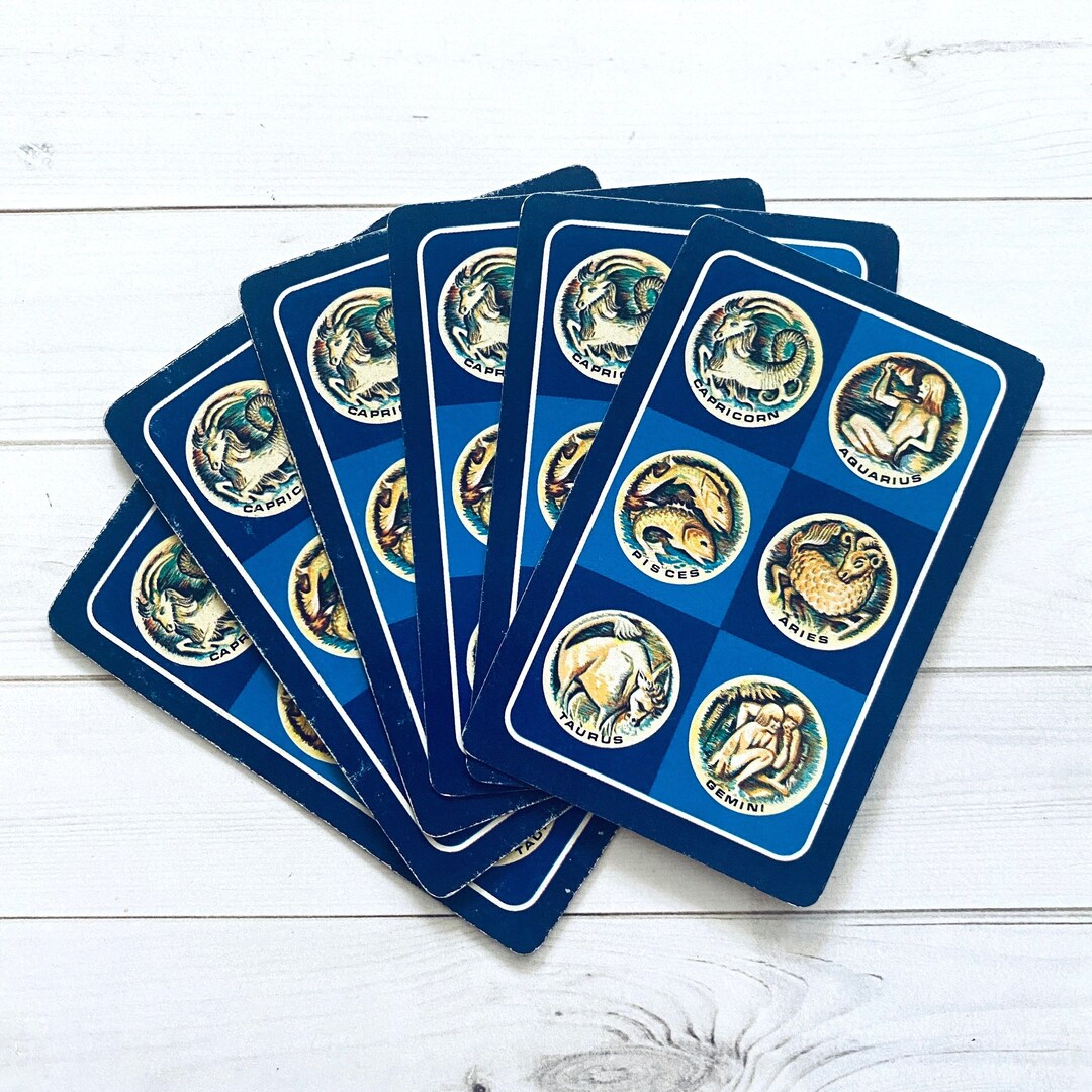 Vintage Zodiac and Astrology Horoscope Playing Cards - Set of 6 - Etsy