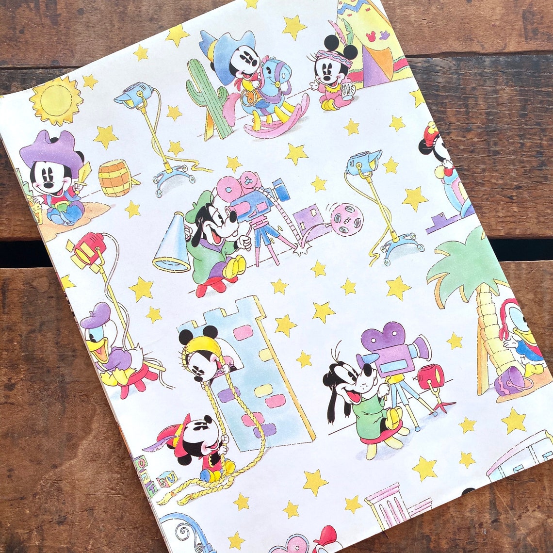 Vintage Mickey Mouse Gift Wrap 1 Sheet Vintage Wrapping - Etsy