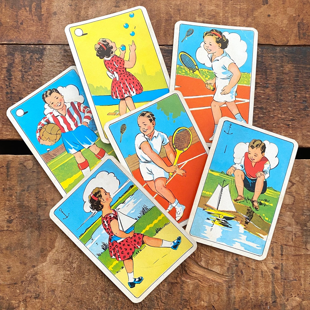 Vintage Children Cards Set of 6 Vintage Paper Ephemera, Junk Journal ...