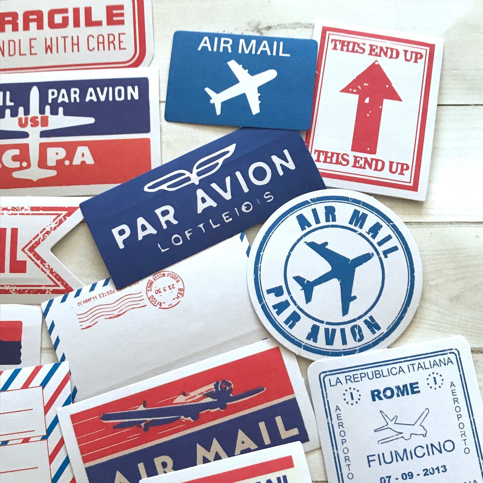 Air Mail Stickers Set of 20 Airmail Labels Par Avion | Etsy