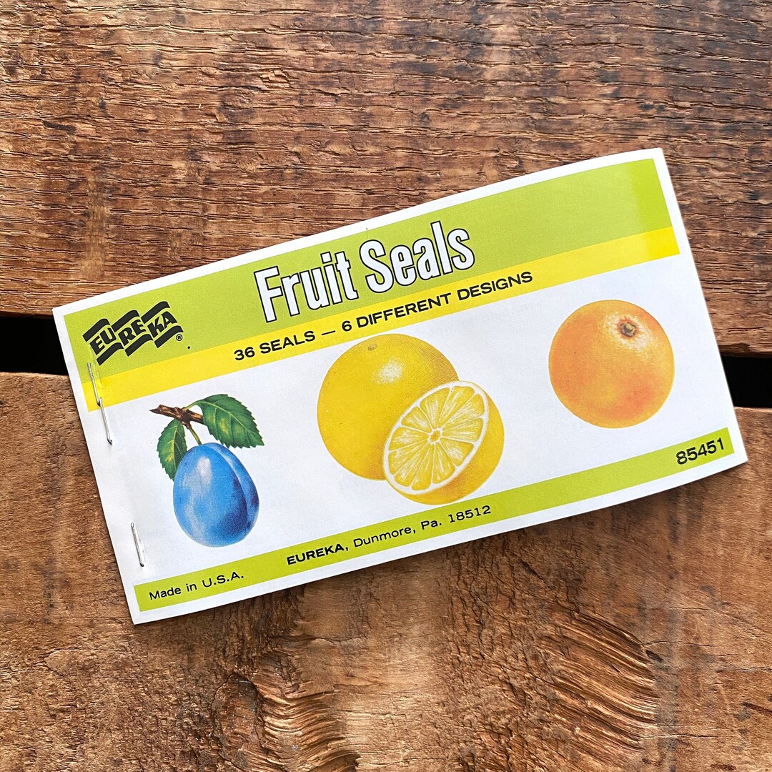 Vintage Eureka Fruit Seals - Book of 36 Seals - Eureka Seals, Vintage ...