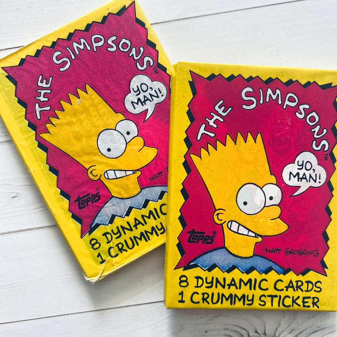 Vintage the Simpsons Wax Pack - 1 Pack - Junk Journal, Paper Ephemera ...