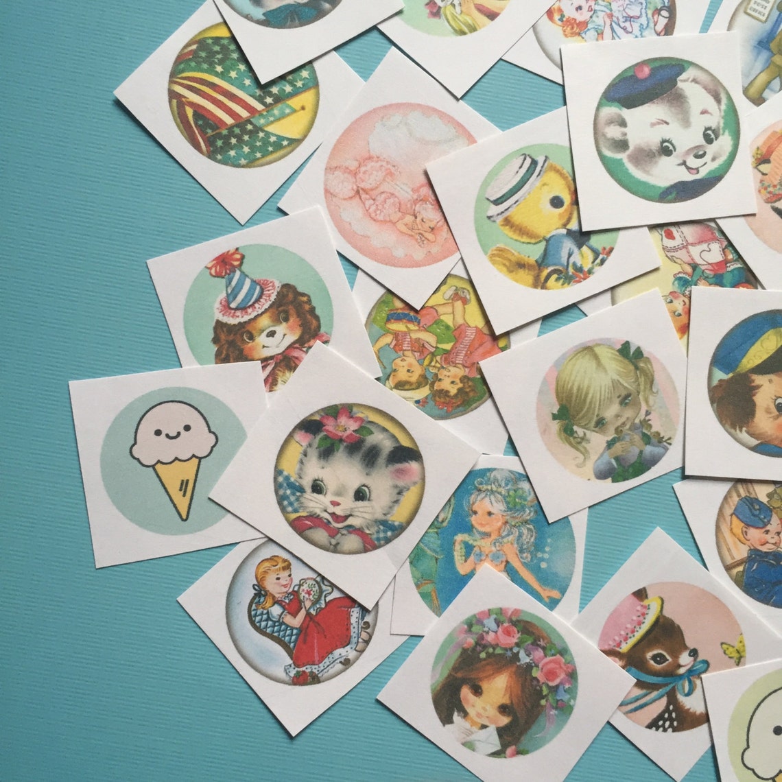 Cute Handmade Stickers Random Set of 50 Stocking Stuffer - Etsy