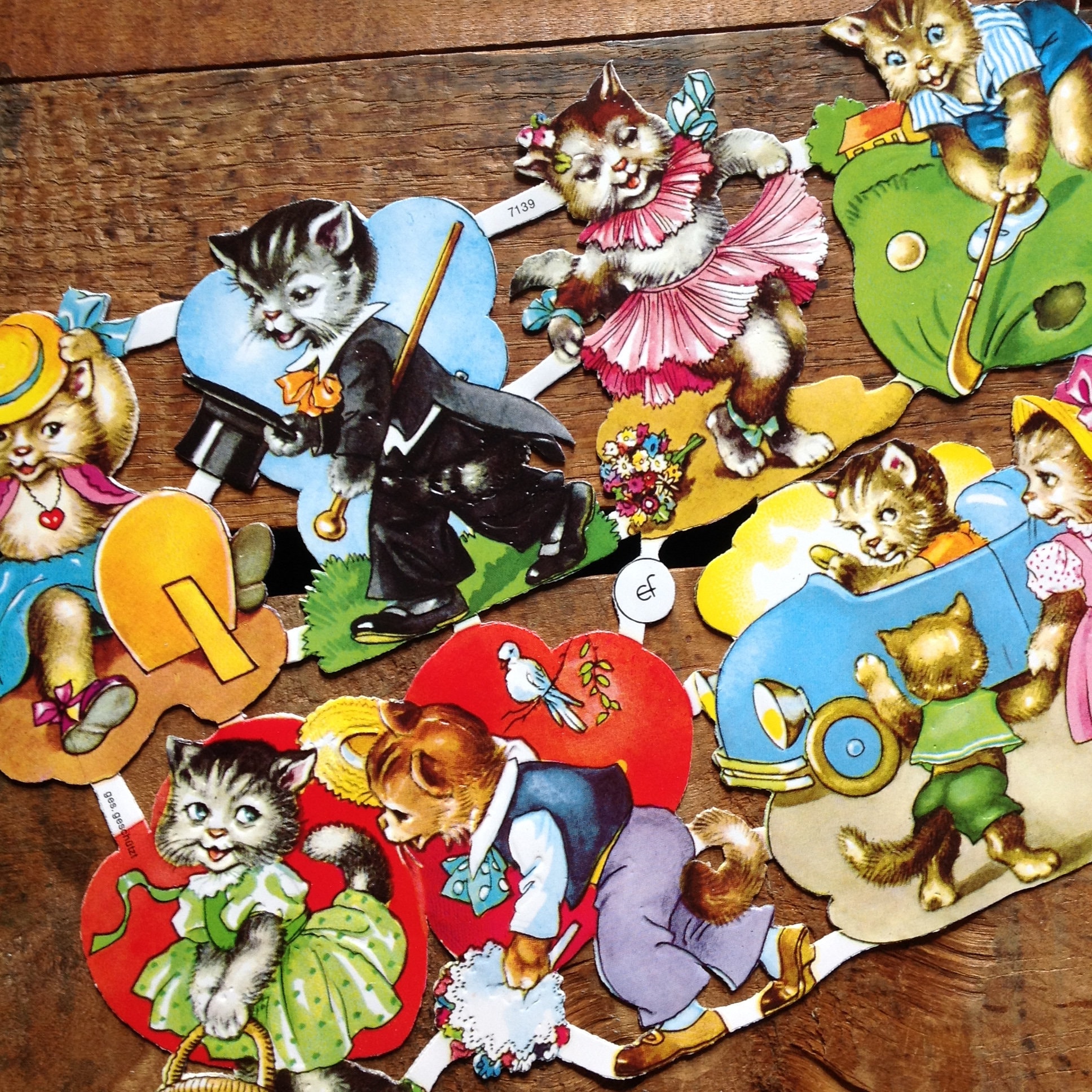 German Scraps Cute Kittens Cute Cats Die Cuts Cut Outs | Etsy