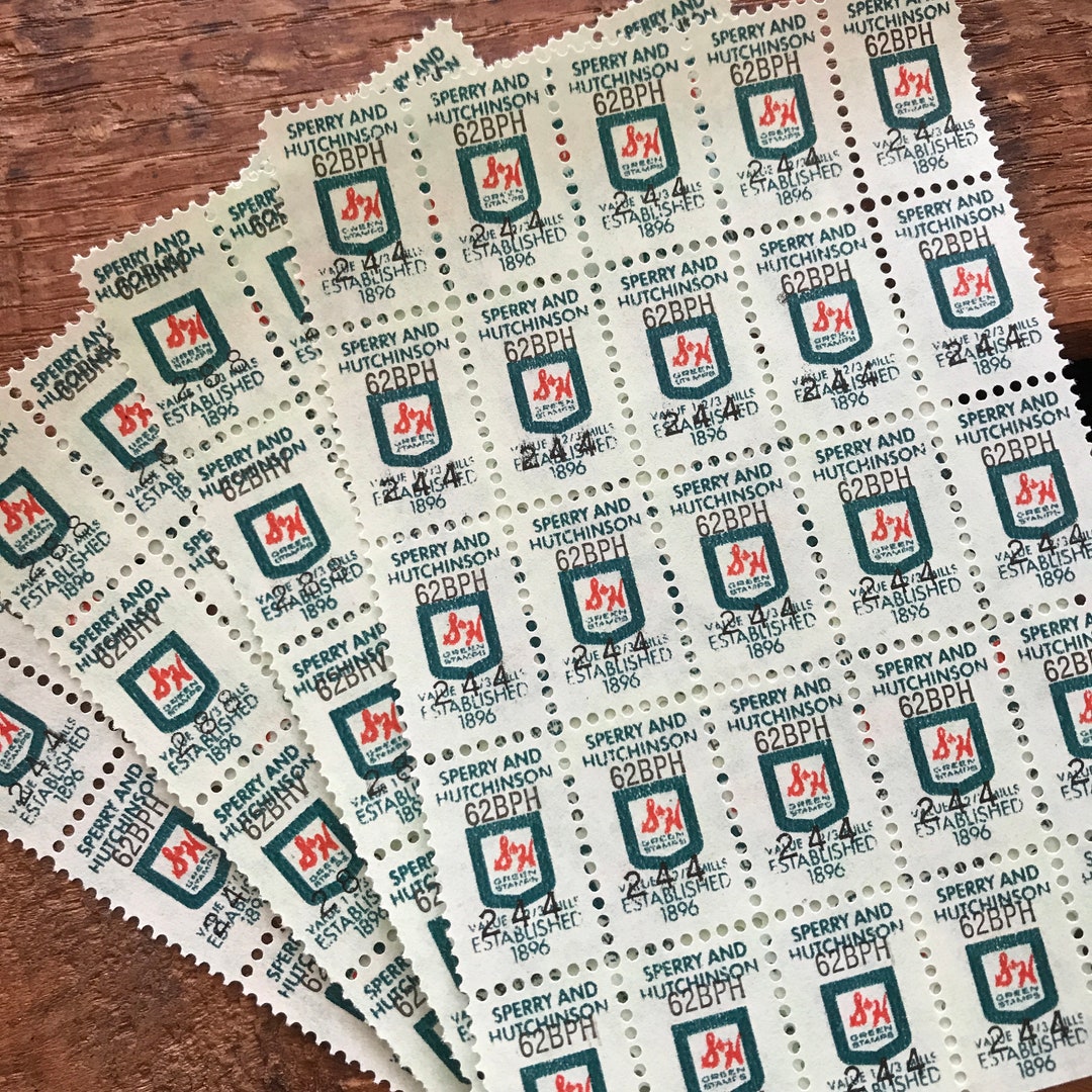 Vintage Trading Stamps - 4 Sheets, 100 Stamps - Vintage Saving Stamps ...